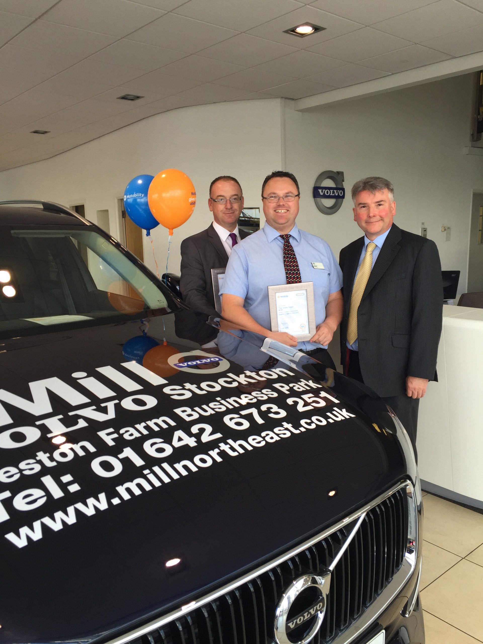 Mill Volvo Stockton celebrates award win for excellent customer service ...