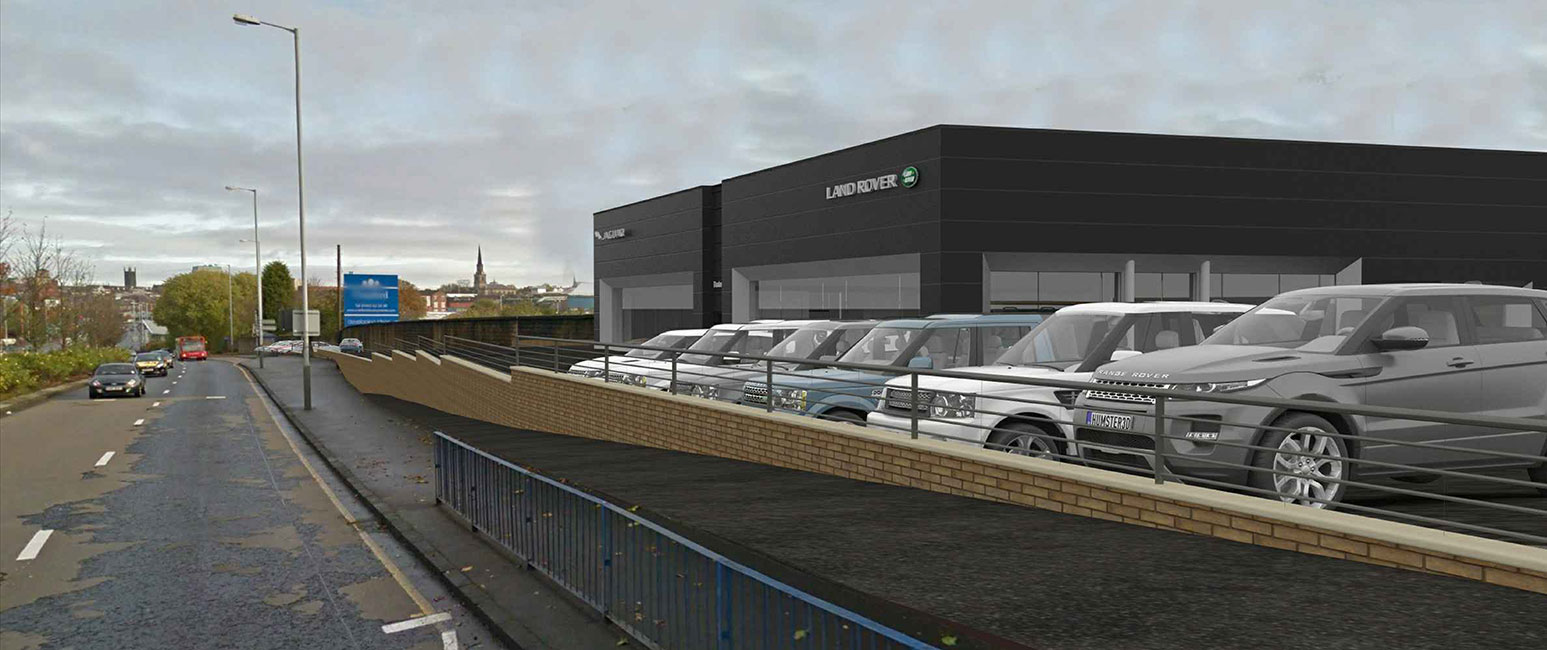 Building work begins on multi-million-pound Jaguar Land Rover showroom ...