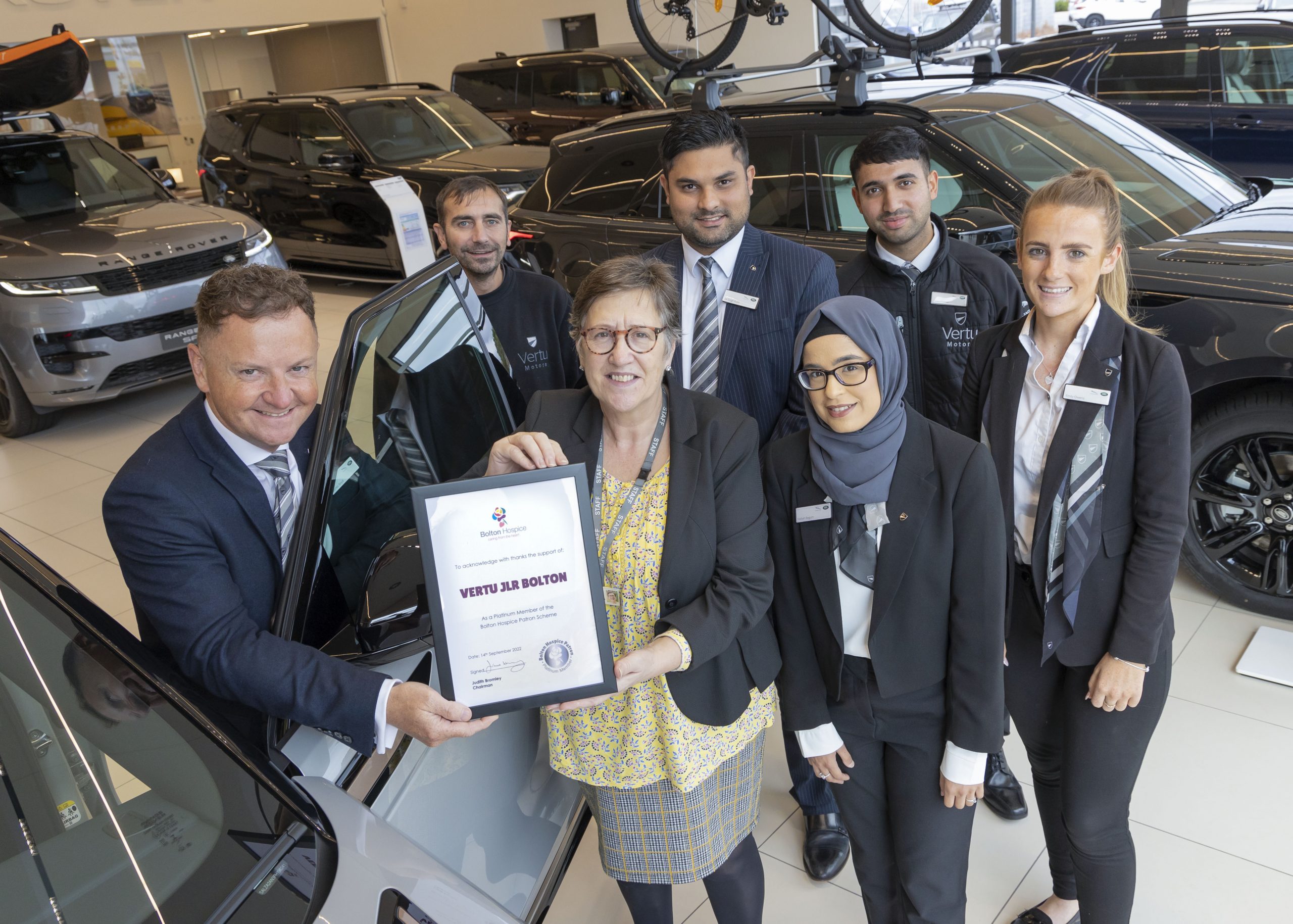 Vertu Bolton Jaguar Land Rover becomes patron of local hospice – Car ...
