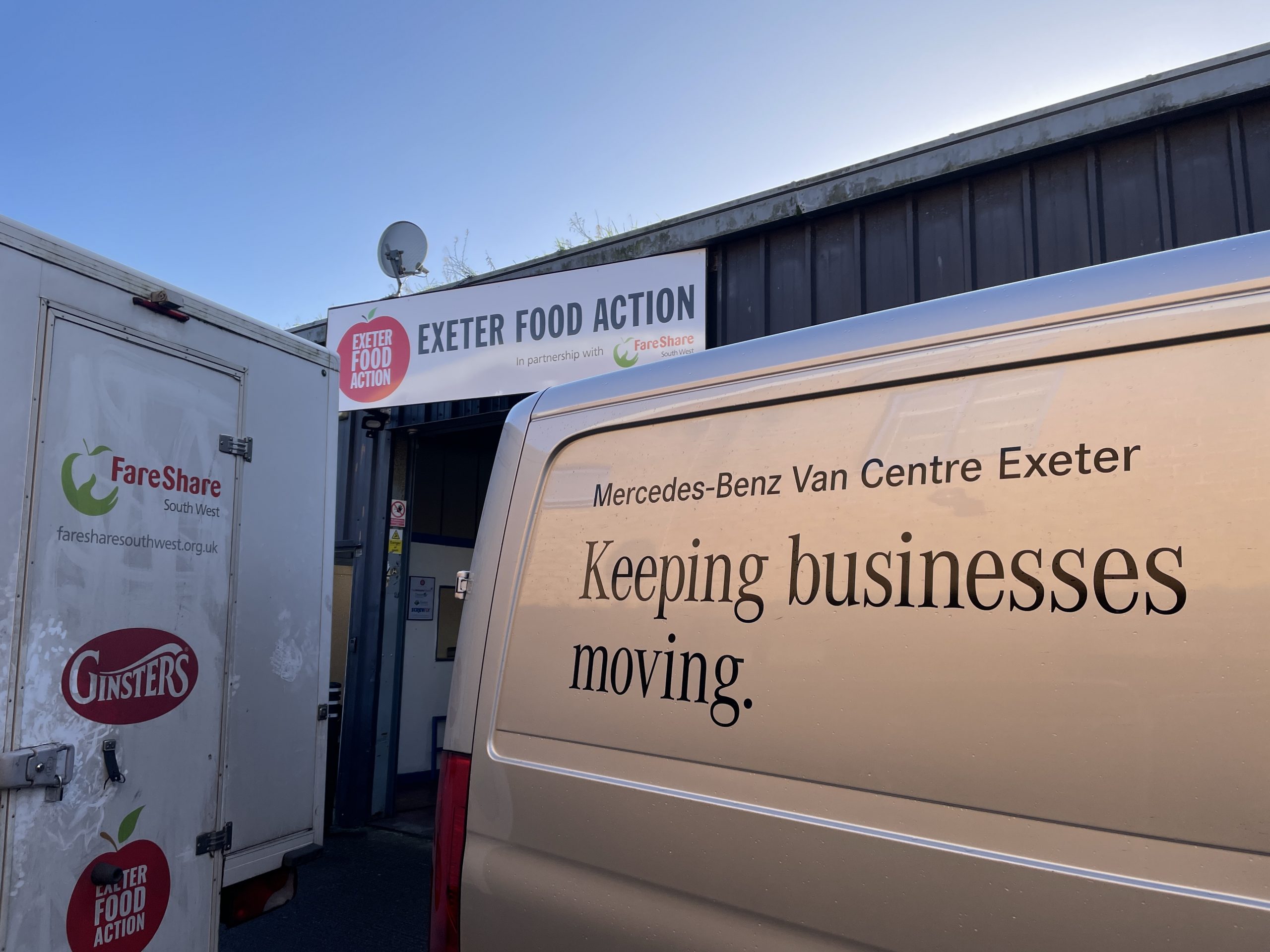 Staff at Mercedes-Benz Van Centre team up with food charity to help ...