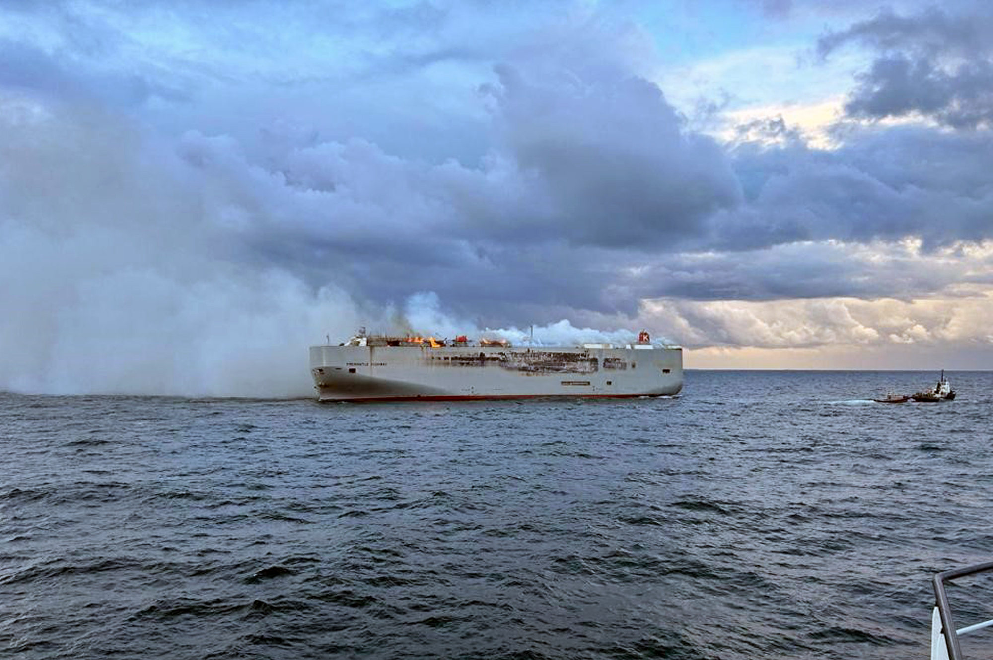 Burning freight ship was carrying more electric cars than first ...